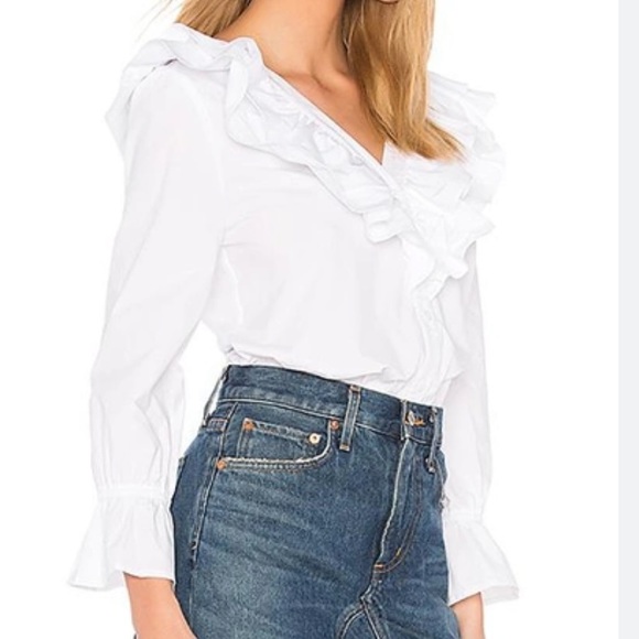 J.O.A. | Tops | Joa Ruffle Button Down Blouse | Poshmark
